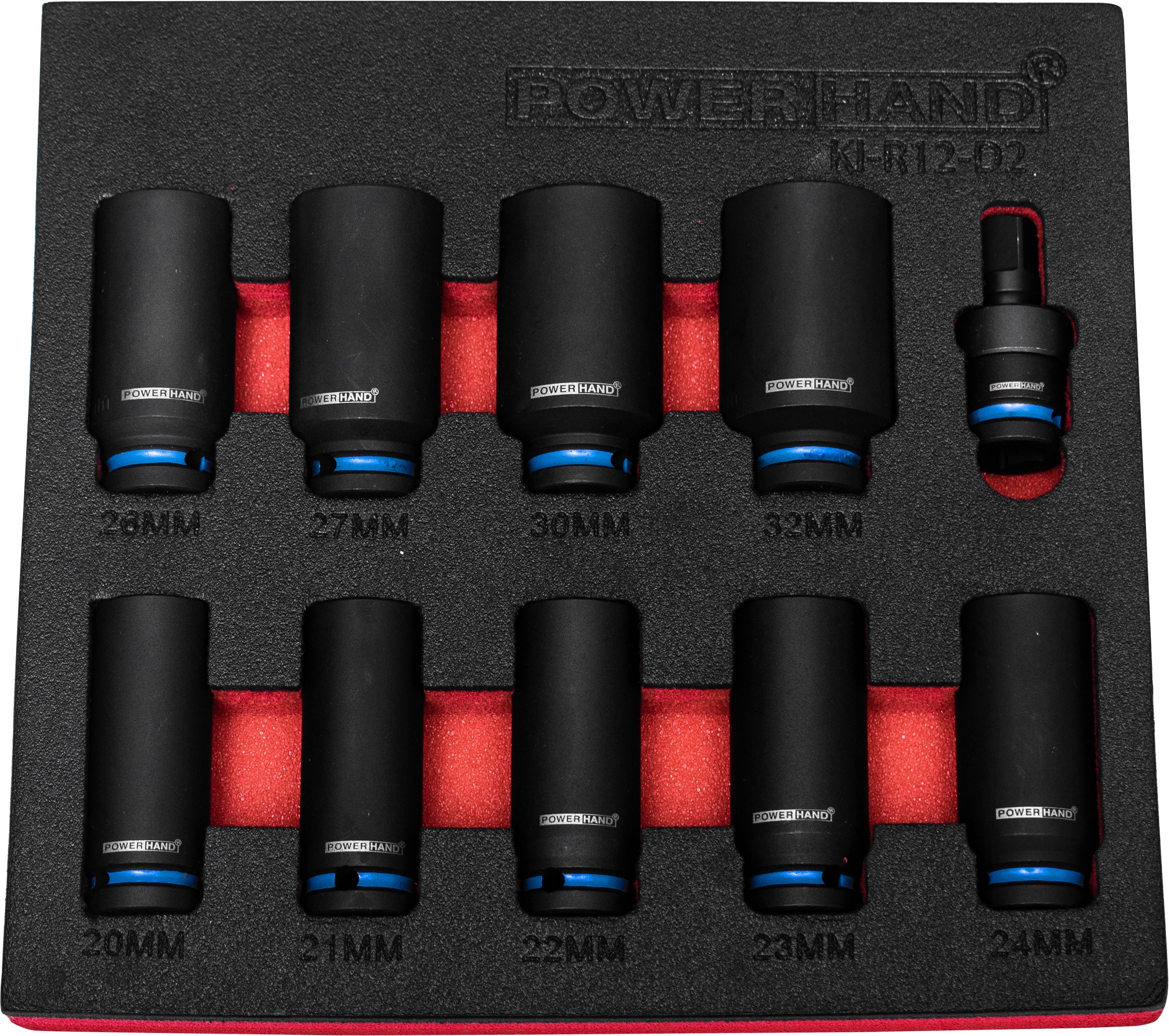 POWERHAND 1/2" 12Pt Deep Impact Socket Sets - Various Sizes Included ...