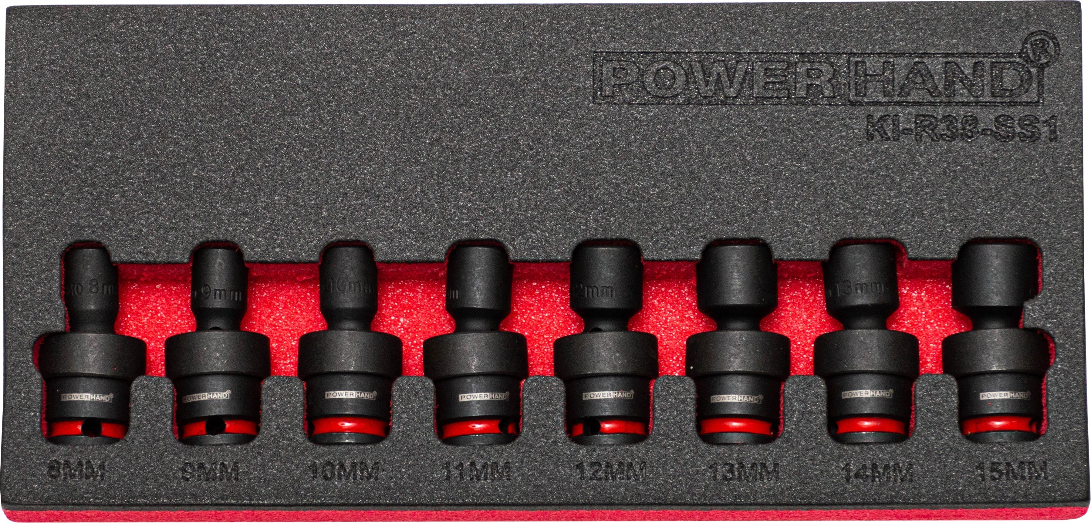 POWERHAND 8Pc 3/8" Shallow Swivel Impact Socket Set (8-15mm ...